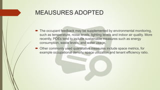 Post Occupancy Evaluation | PPTX