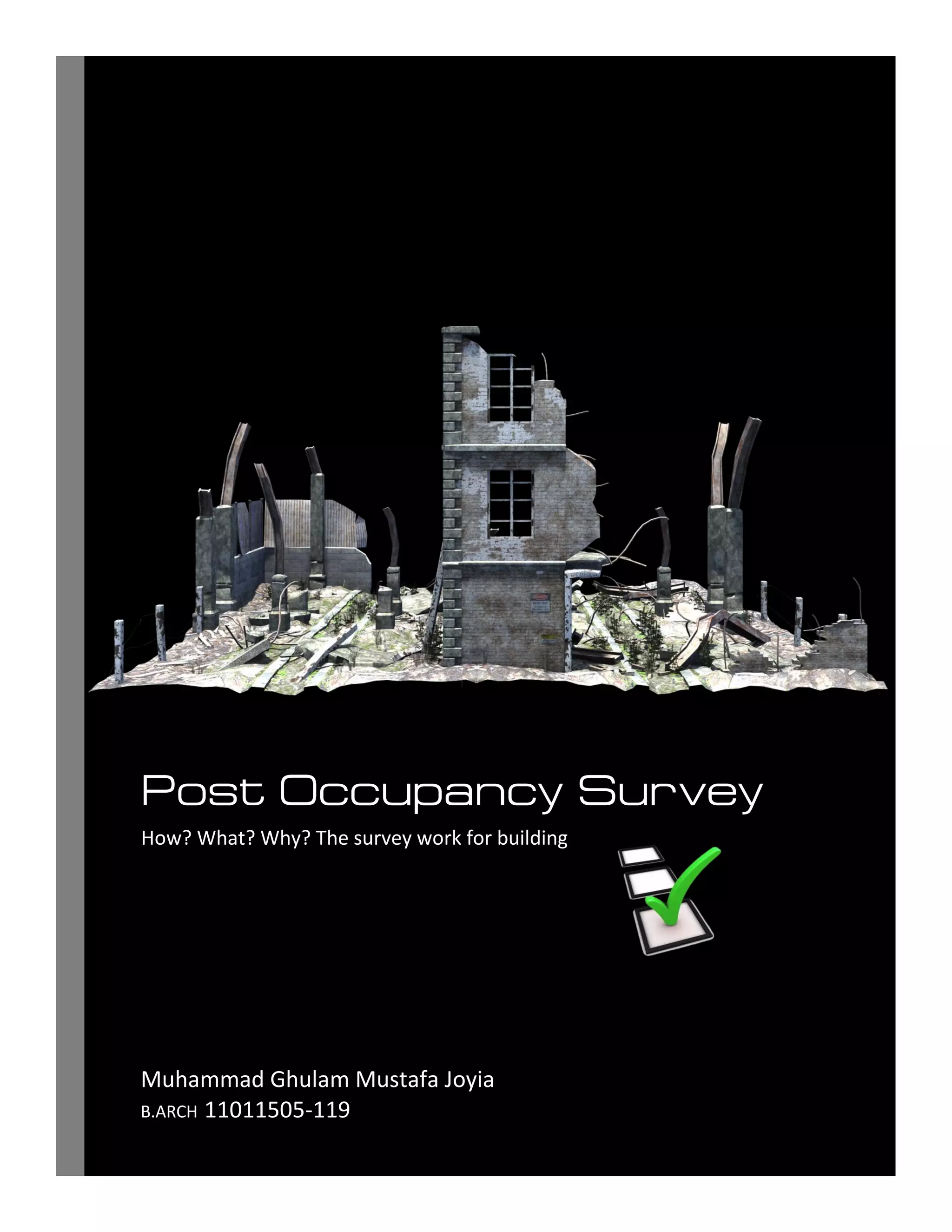 Post Occupancy Evaluation Survey PDF