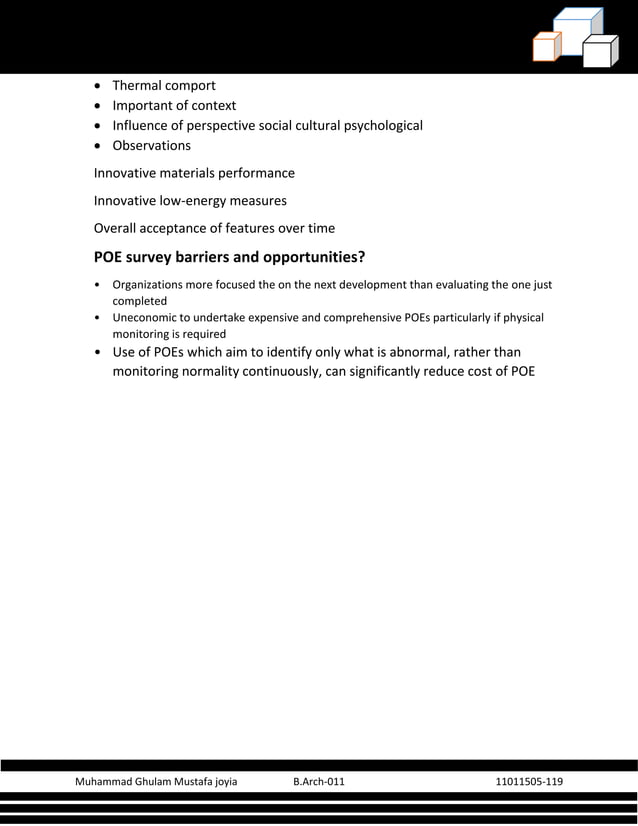 Post Occupancy Evaluation Survey PDF