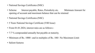 post office Schemes , types of accounts and other | PPTX