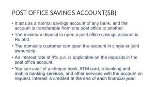 post office Schemes , types of accounts and other | PPTX