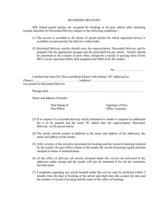 Indian Post office guide | PDF