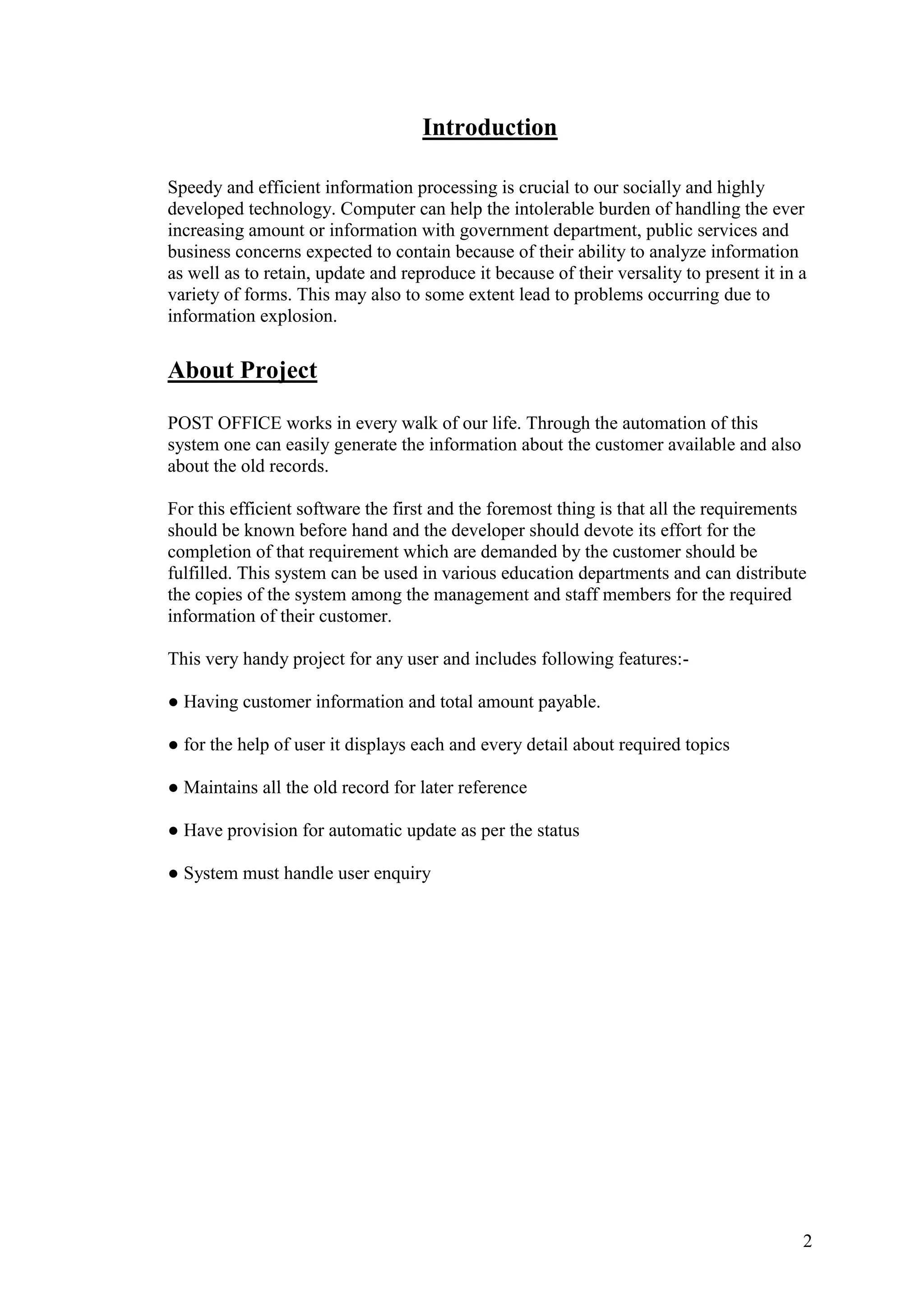 Post office management system project ..pdf