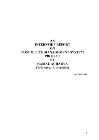 Post office management system project ..pdf