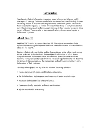 Post office management system project ..pdf