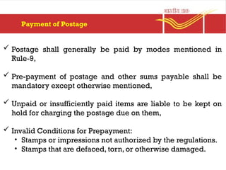 Post Office Regulations 2024-2025 Post office | PPTX