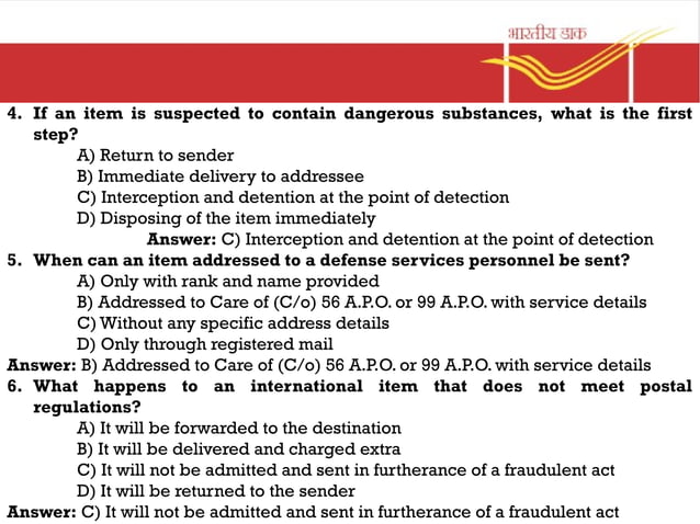 Post Office Regulations 2024-2025 Post office | PPT