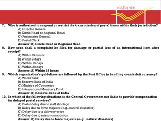Post Office Regulations 2024-2025 Post office | PPTX