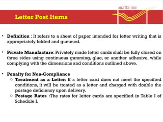 Post Office Regulations 2024-2025 Post office | PPTX