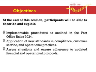 Post Office Rules 2023-2024 MTG PTM MTS DEPT | PPTX