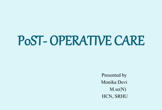 Postoperative Care