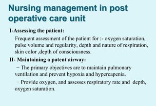 Postoperative Care