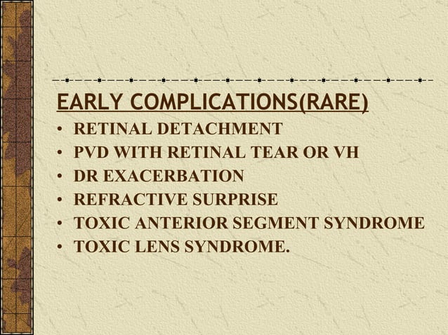 CATARACT SURGERY COMPLICATIONS | PPT