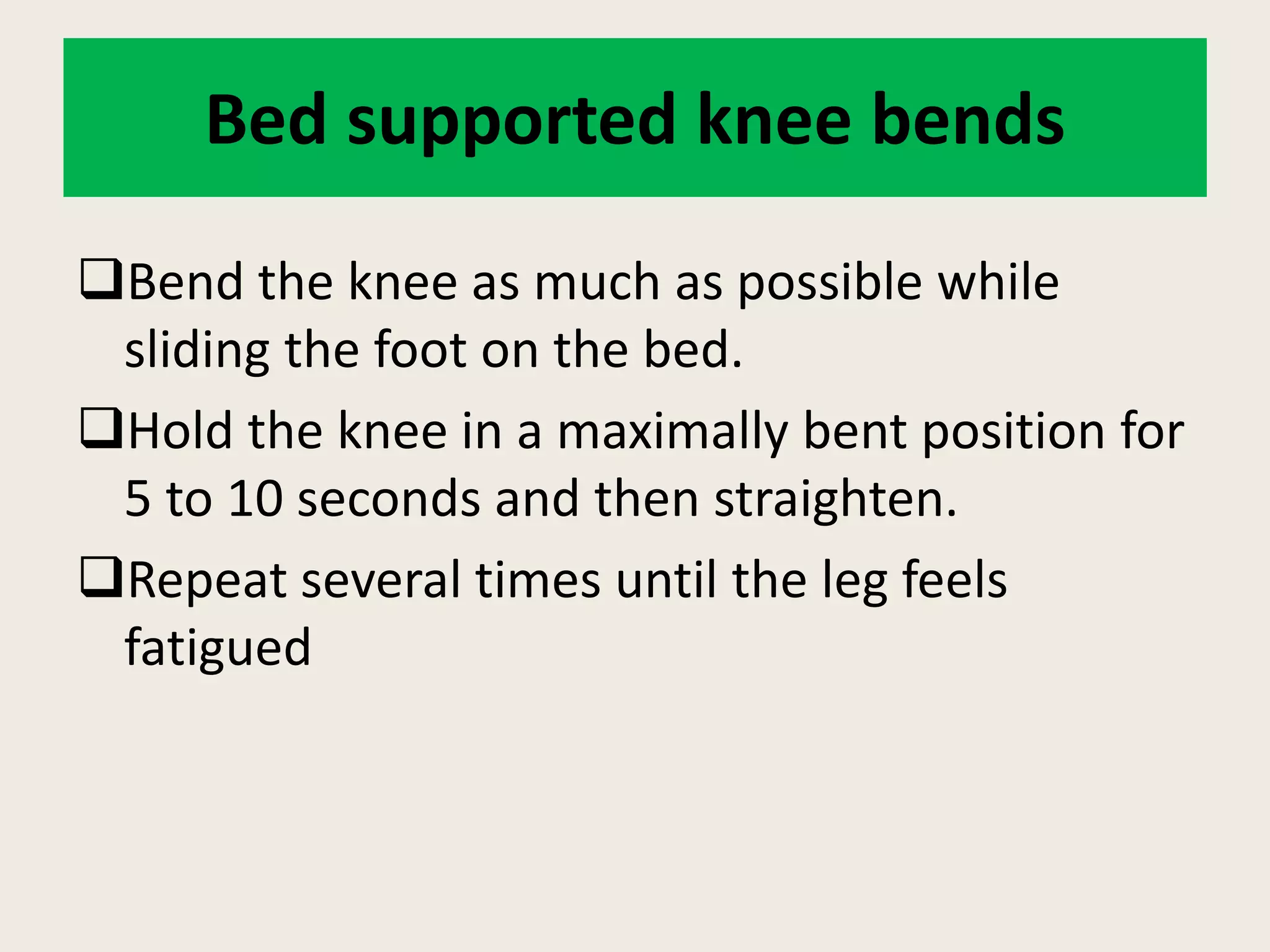 Post operative ambulatory exercises | PPTX