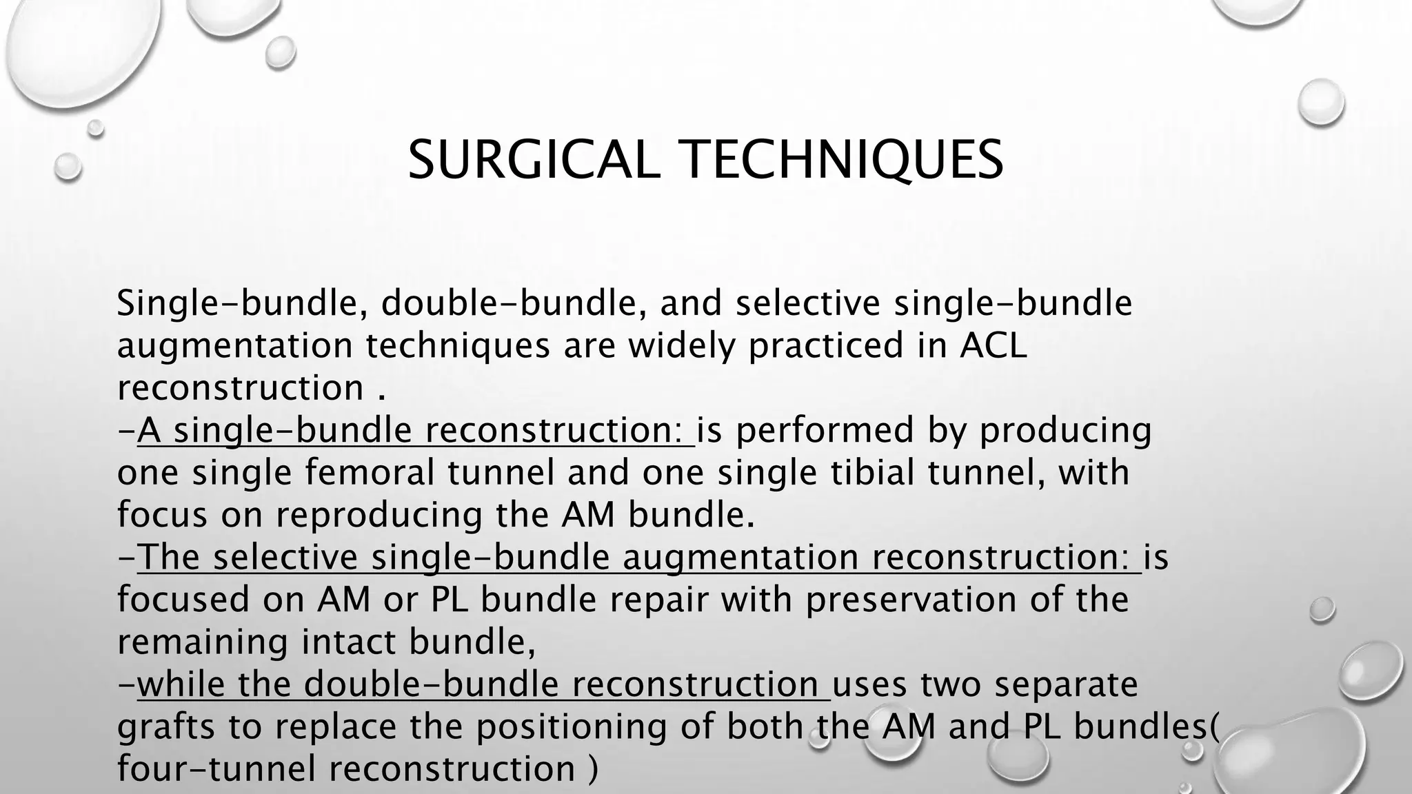 Post operative assessment of acl reconstruction | PPT