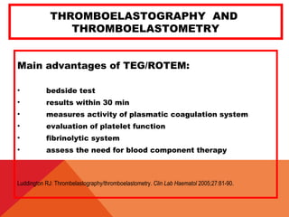Postoperative bleeding & guidelines for transfusion | PPT