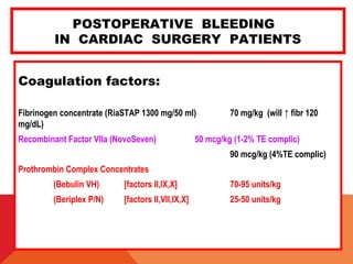 Postoperative bleeding & guidelines for transfusion | PPT