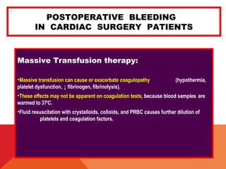 Postoperative bleeding & guidelines for transfusion | PPT