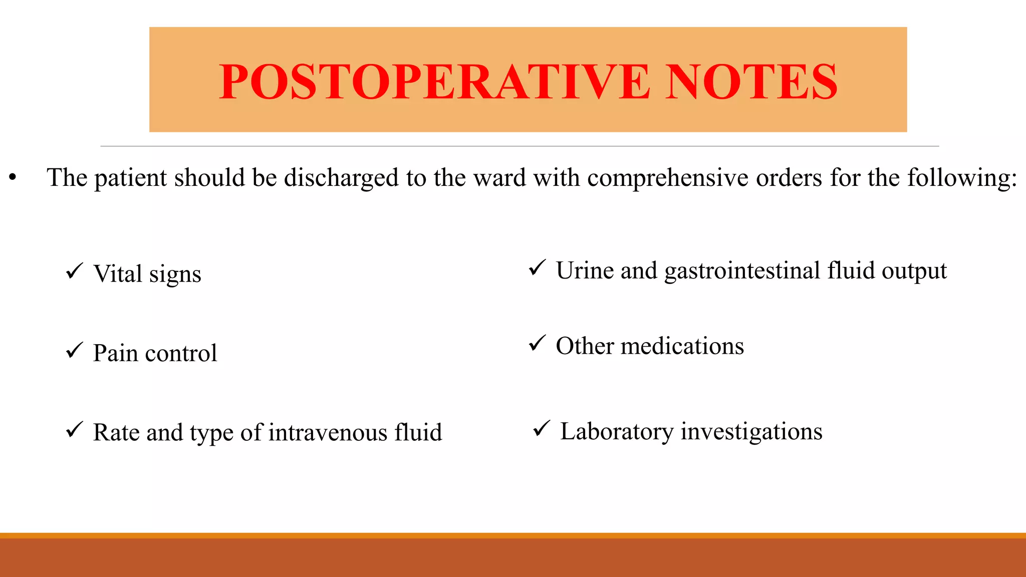 Postoperative care | PPTX