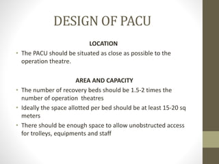 Post Operative Care | PACU | Complications | Treatment | PPTX