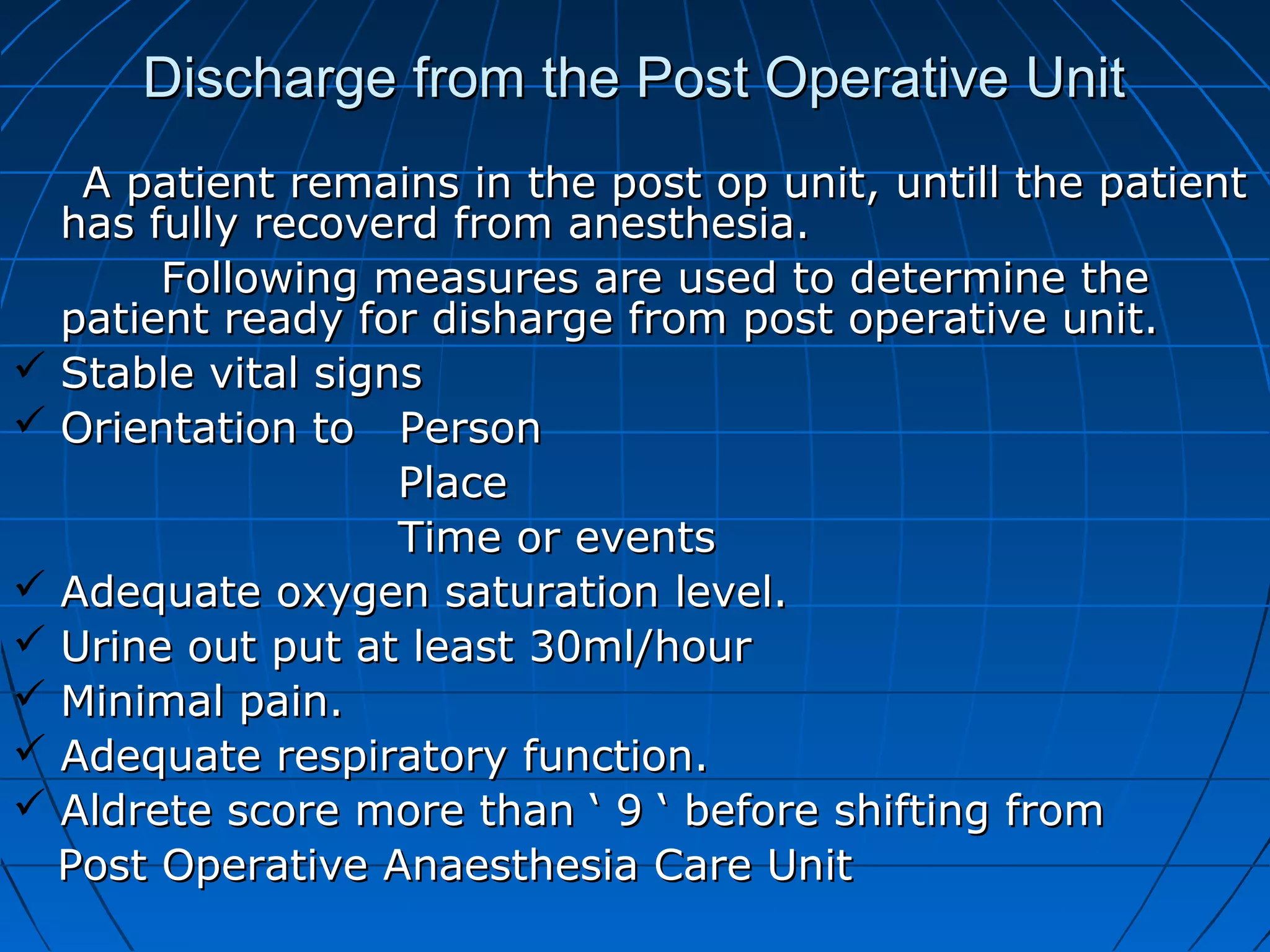 Post operative care | PPT