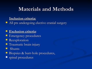 Postoperative cerebral venous infarction | PPT