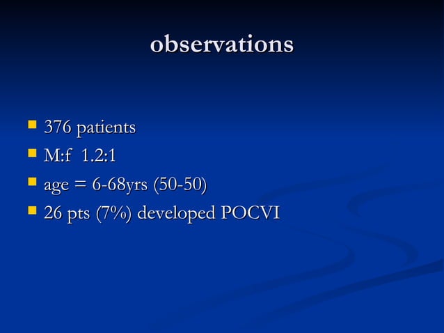 Postoperative cerebral venous infarction | PPT