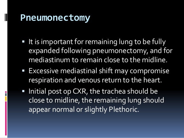 Post operative chest