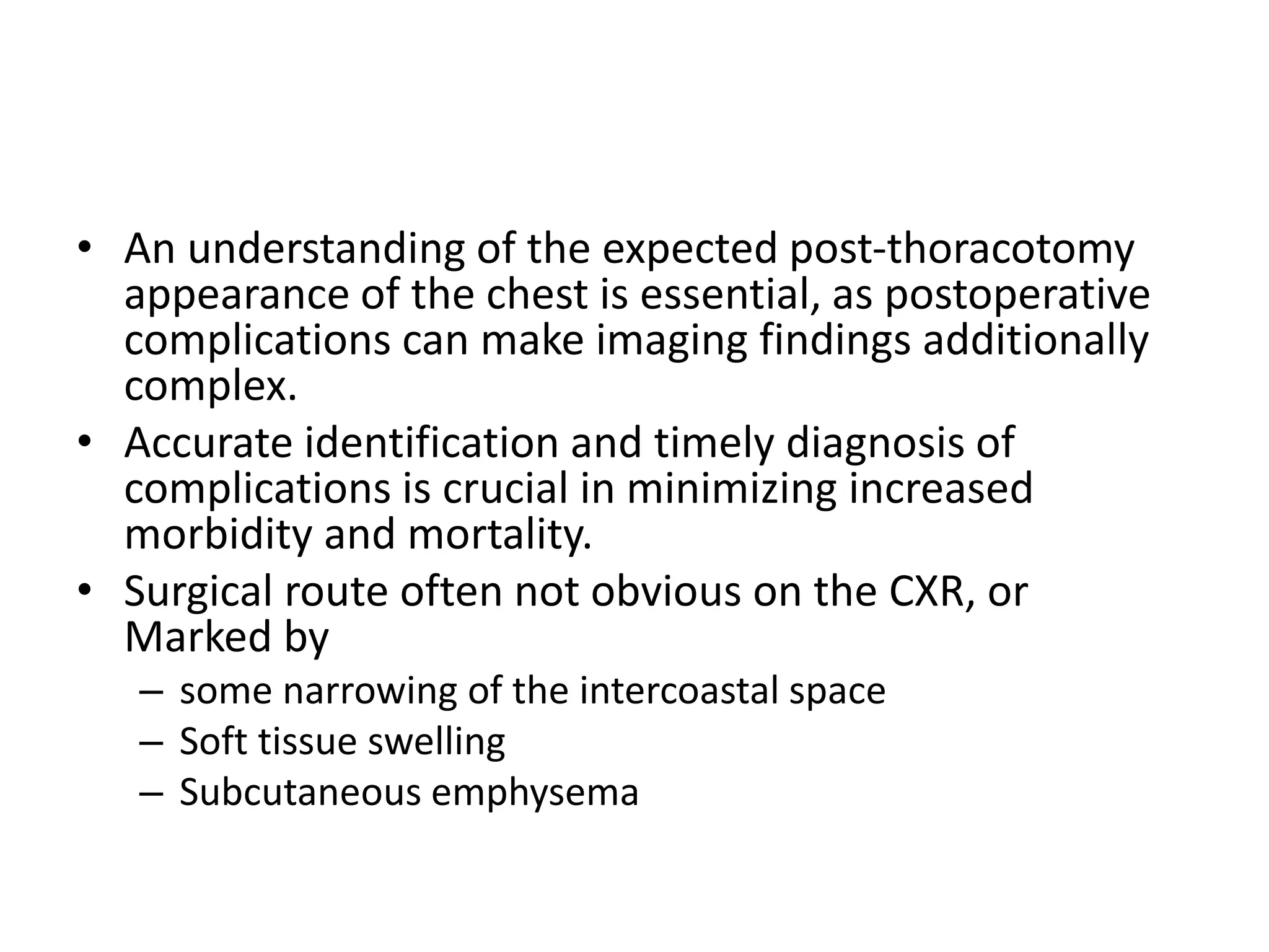 Post operative chest imaging | PPTX