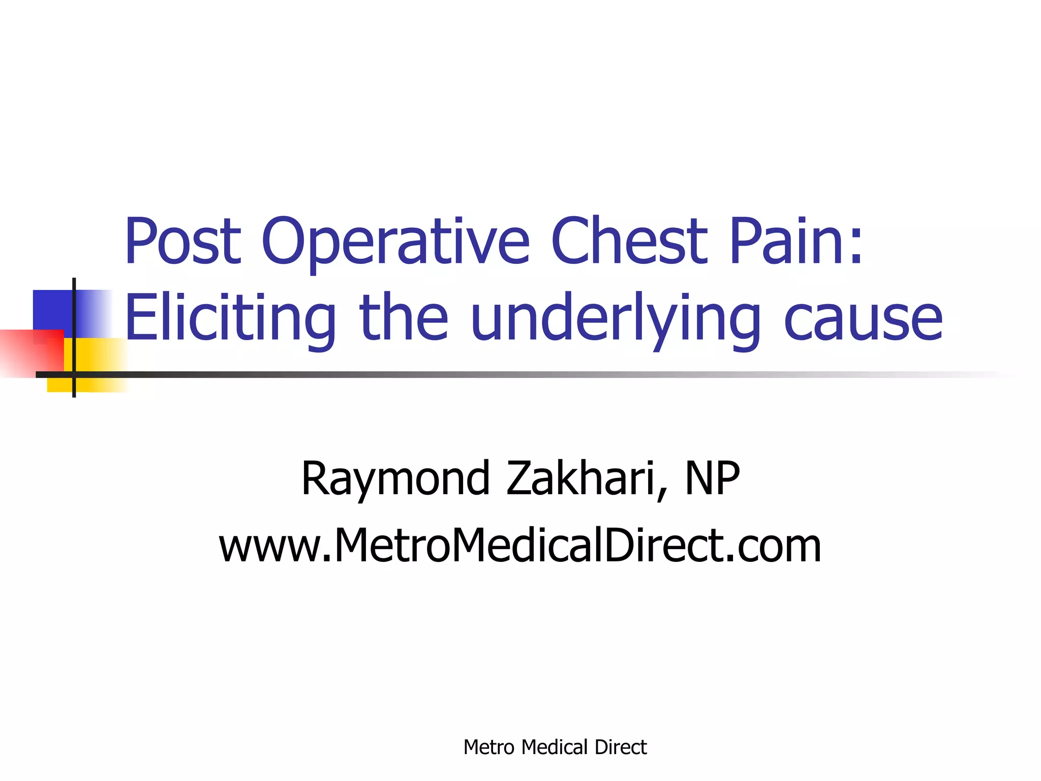 Post operative chest pain | PPT