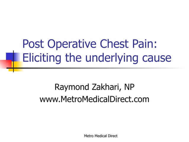 Post operative chest pain | PPT