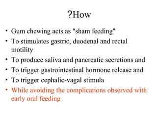 Post operative chewing gum | PPT
