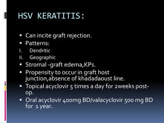 Postoperative complication of penetrating keratoplasty | PPTX