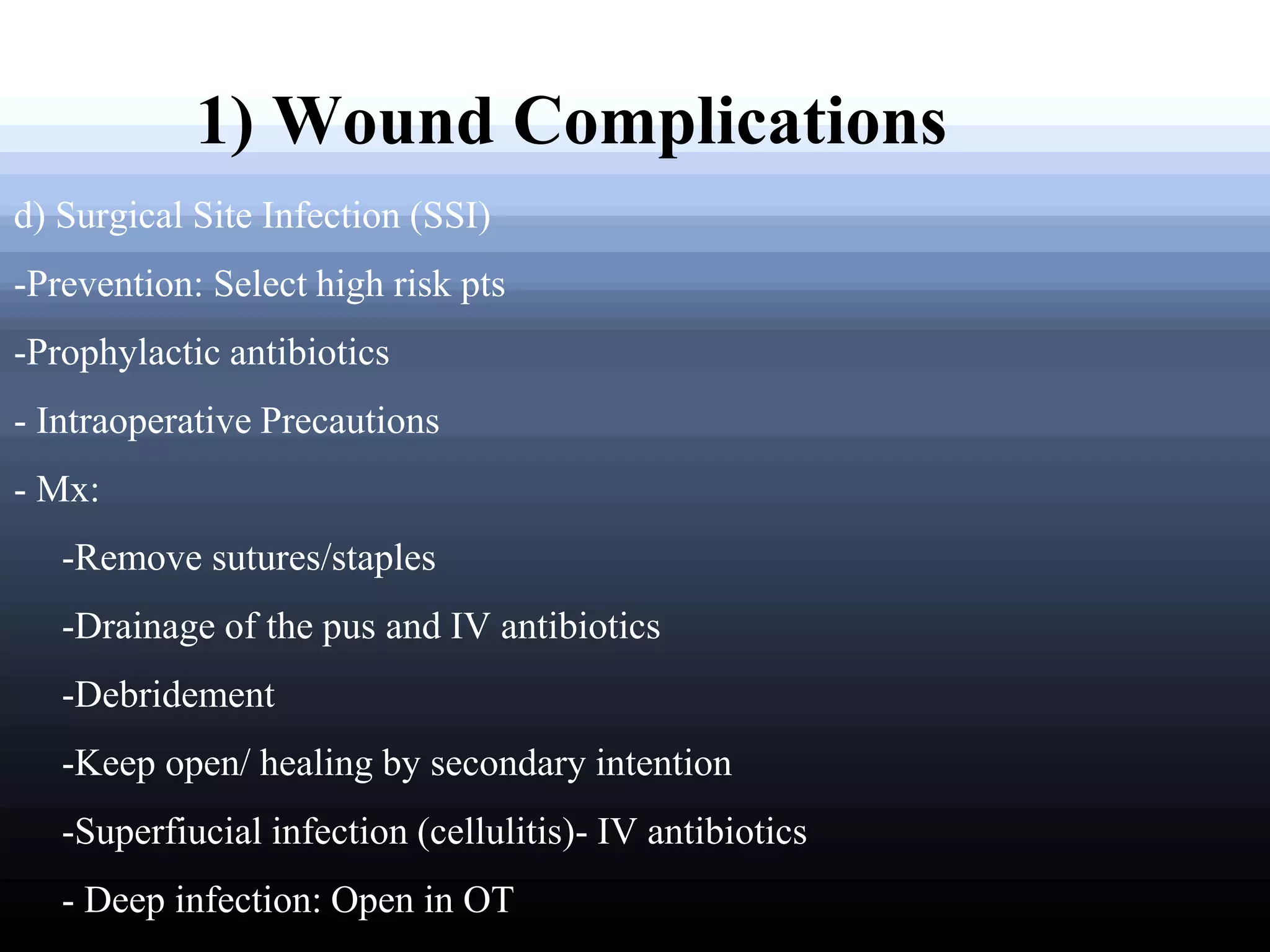 Post operative complications | PPTX
