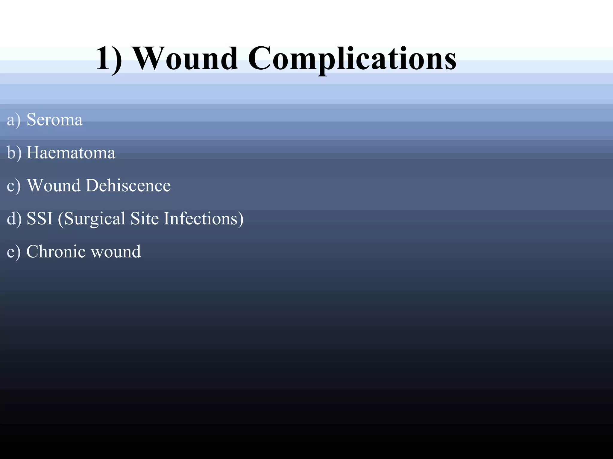 Post operative complications | PPTX