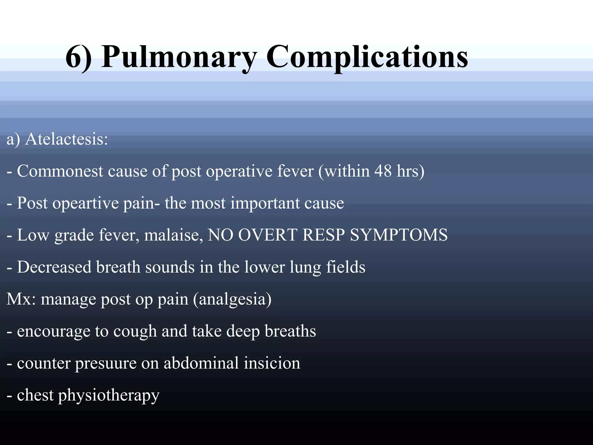Post operative complications | PPTX