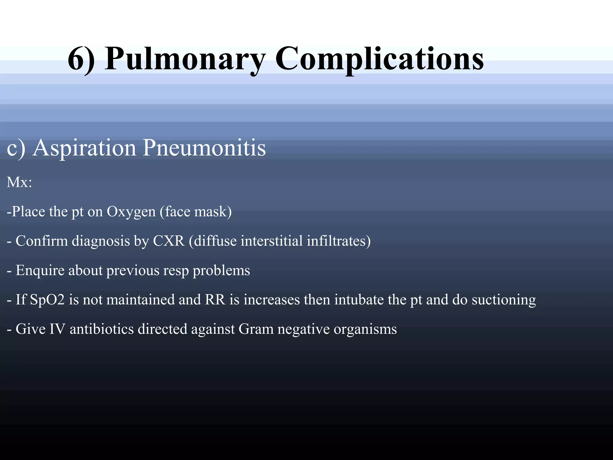 Post operative complications | PPTX