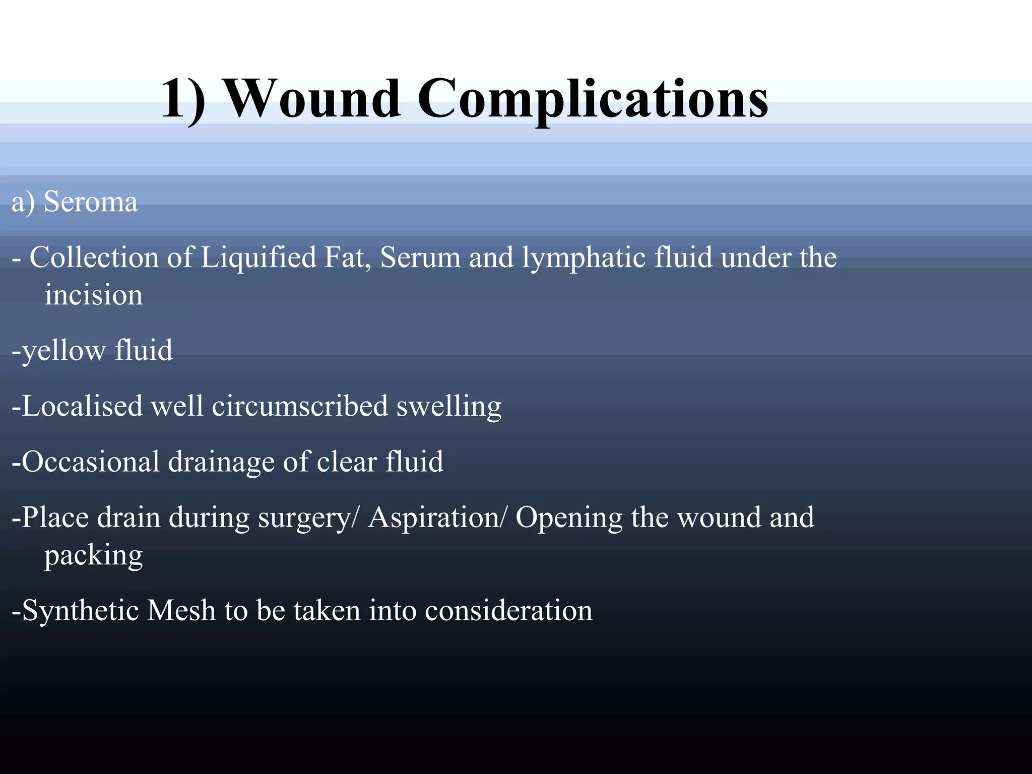 Post operative complications | PPTX