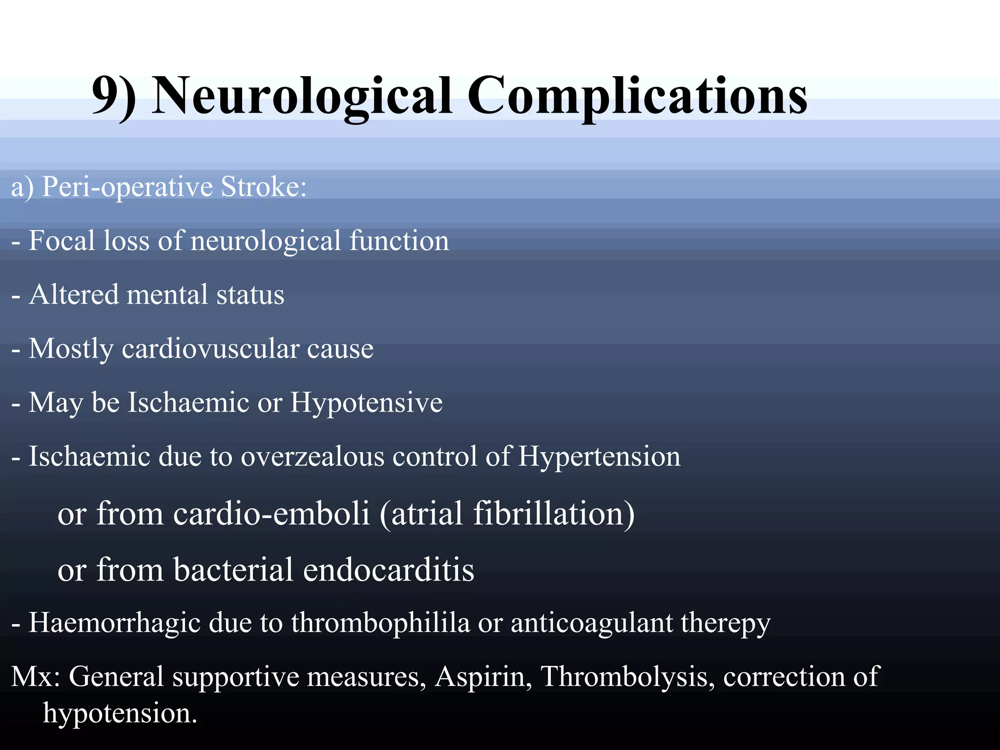 Post operative complications | PPTX