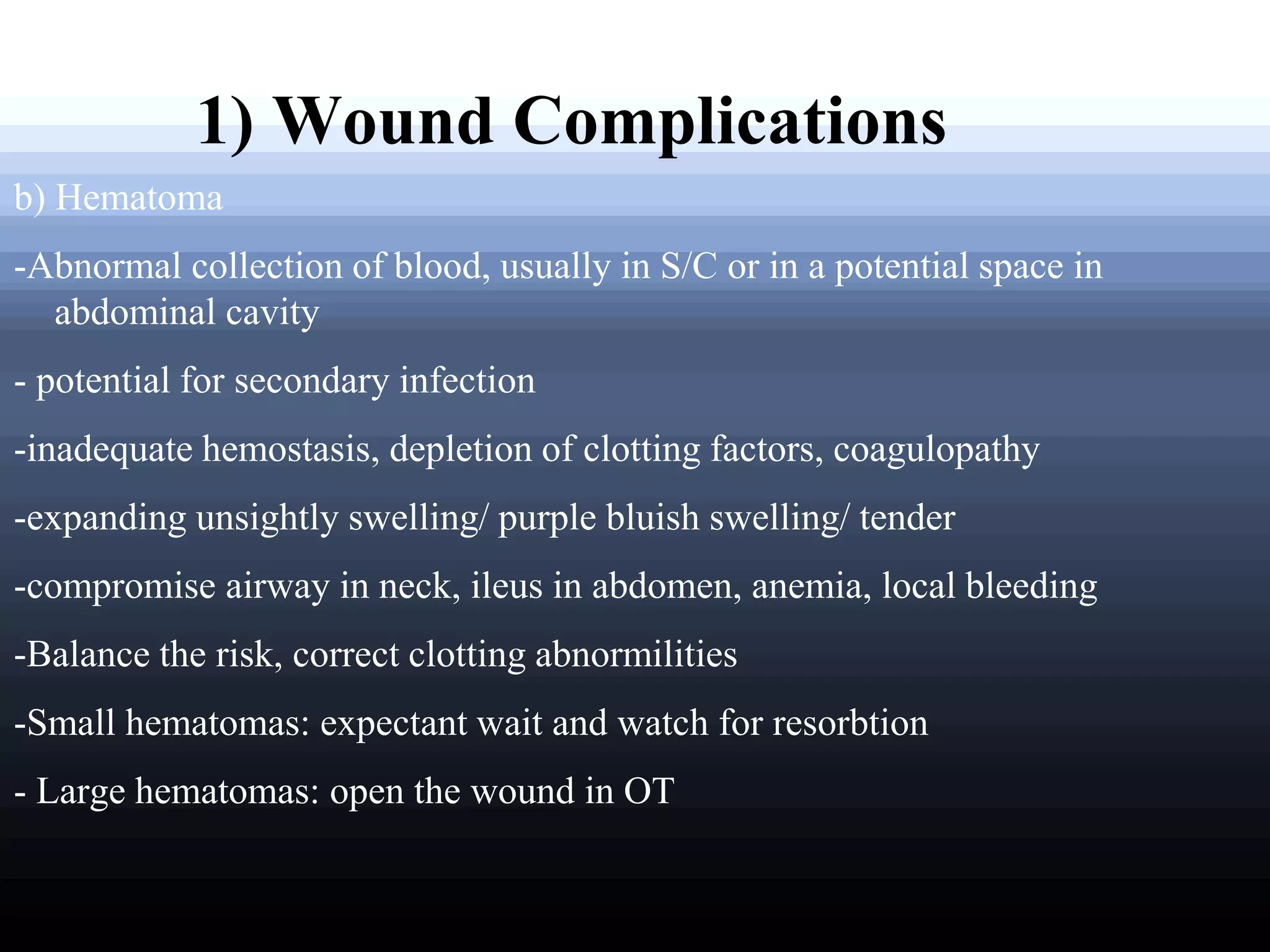 Post operative complications | PPTX