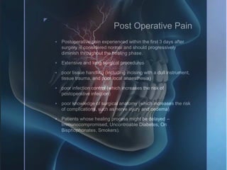 Postoperative complications of periodontal surgery | PPTX