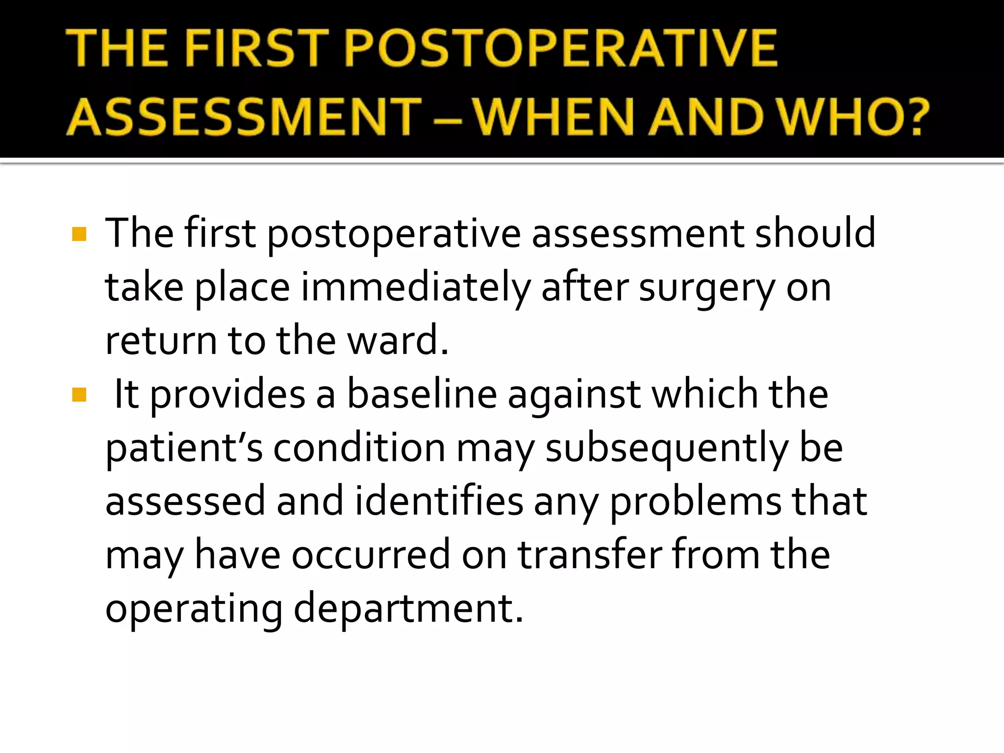 Postoperative complications and management | PPTX
