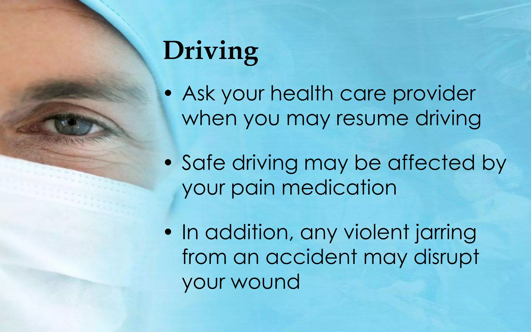 Postoperative discharge instructions | PPTX