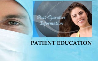 Postoperative discharge instructions | PPTX