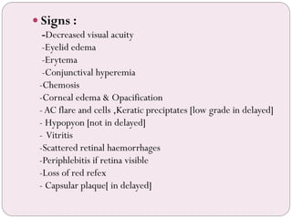 Post operative endophthalmitis | PPTX