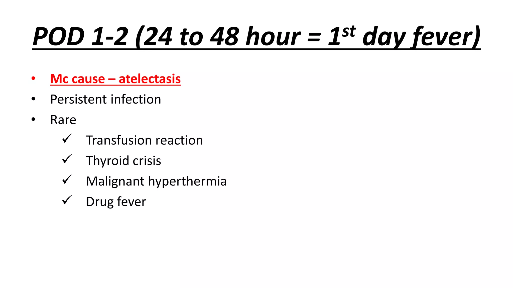 Post operative fever | PPTX