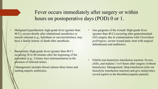 post operative fever.pptx..................... | PPT