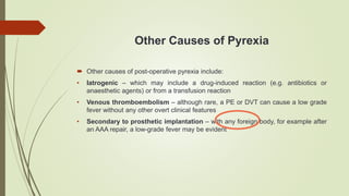 post operative fever.pptx..................... | PPT