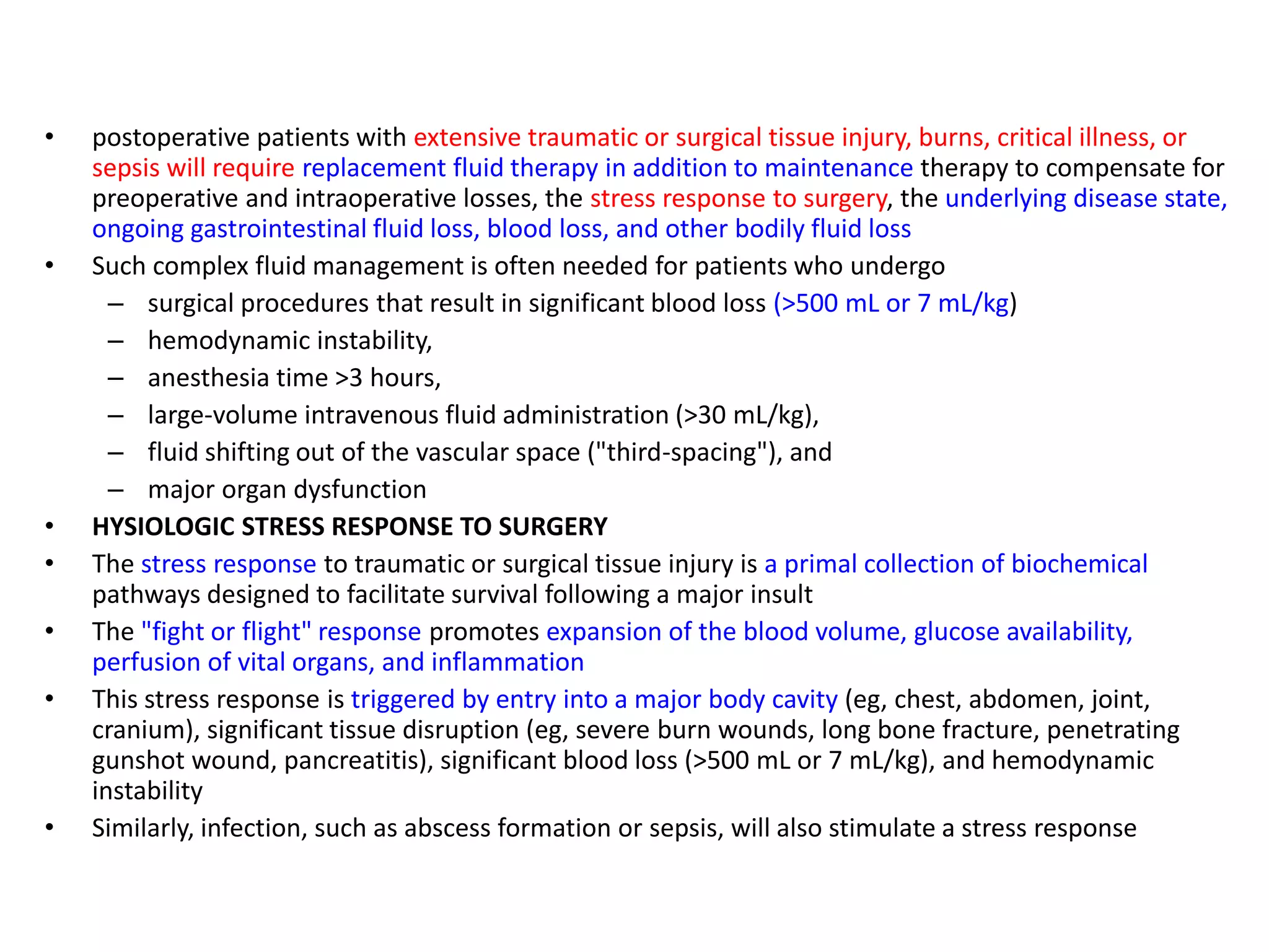 Postoperative fluid therapy | PPTX
