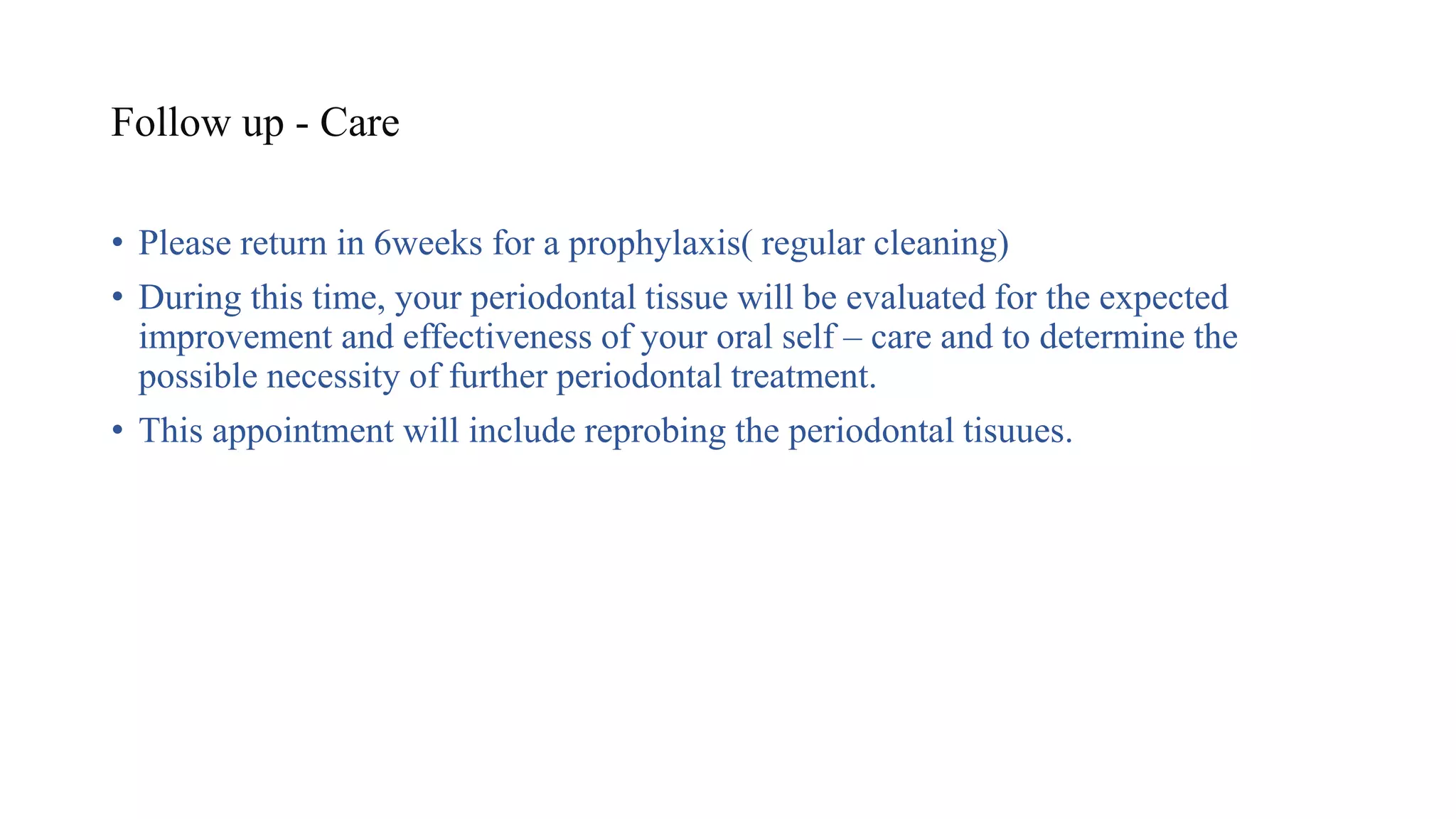 Post operative instructions | PPTX